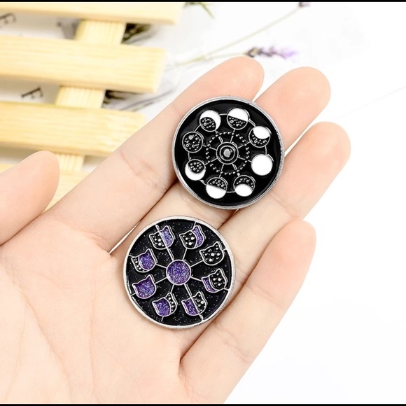 Jewelry | Lunar Cycle Or Cat Lunar Cycle Lapel Pin | Poshmark